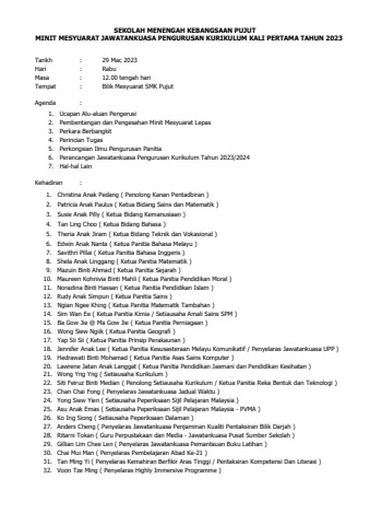 MNIT MESYUARAT JAWATANKUASA PENGURUSAN KURIKULUM KALI PERTAMA TAHUN 2023_2024 - g-62296532 Flip ...