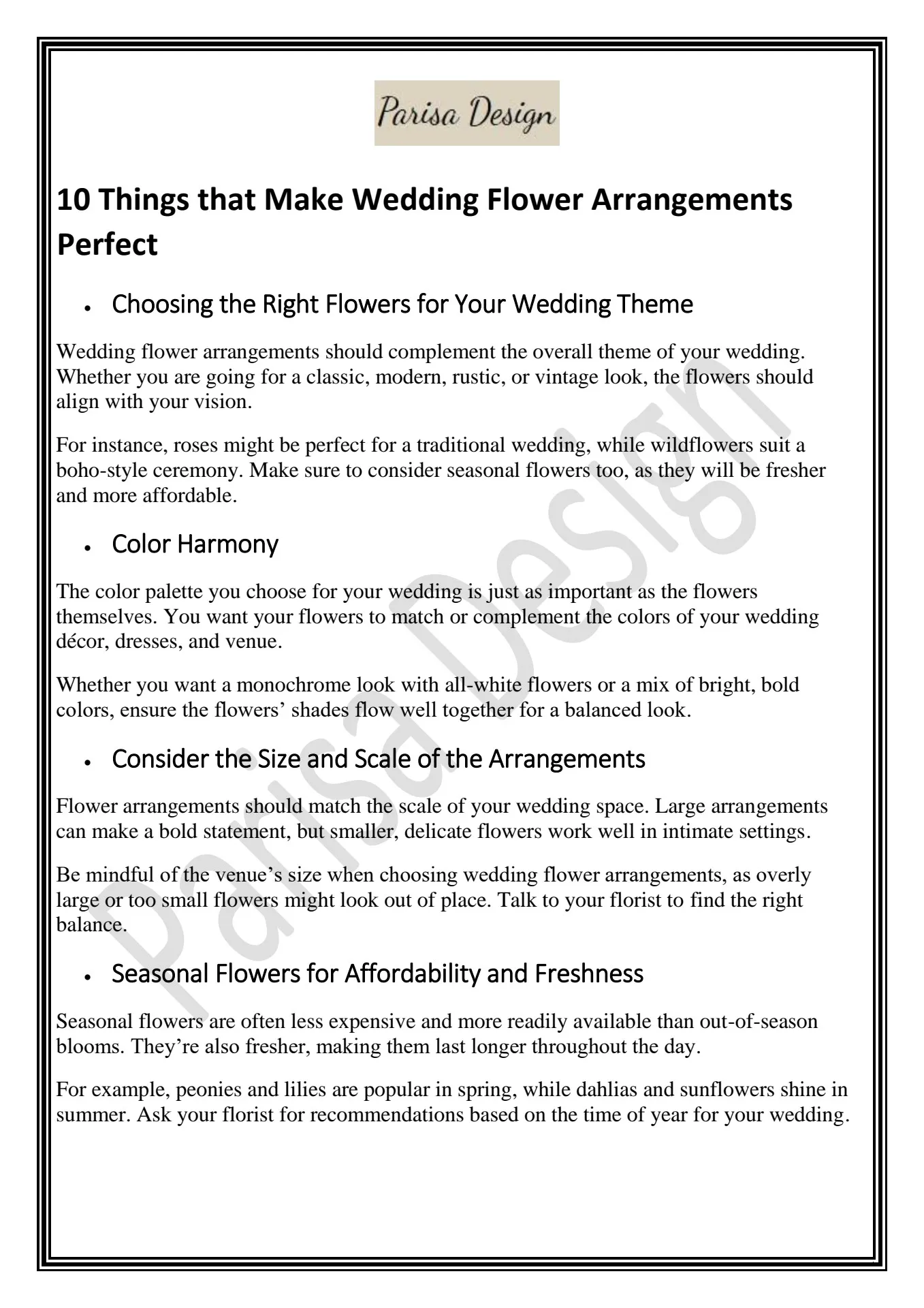 How to Create Stunning Wedding Flower Arrangements