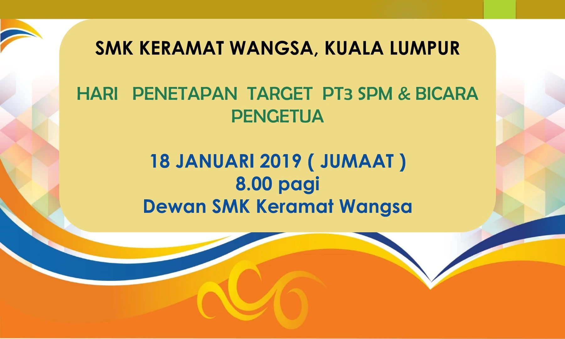 HARI PENETAPAN TARGET SPM PT3 2019