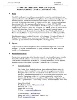STANDARD OPERATING PROCEDURE (SOP) Phlebotomy Stations ... - Guset User Flip PDF | AnyFlip