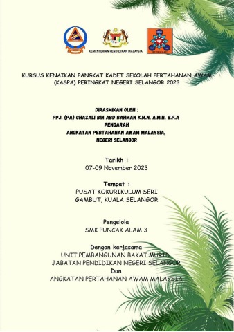 KURSUS KENAIKAN PANGKAT KASPA NEGERI - NORAINI BINTI YAACOP Moe Flip ...