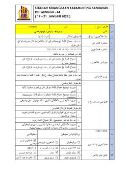 RPH SK KARAMUNTING MINGGU 44 - USTAZAH ANNIMAH - annimahaburijal Flip PDF | AnyFlip