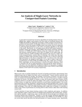 An Analysis of Single-Layer Networks in Unsupervised ... - Guset User Flip PDF | AnyFlip