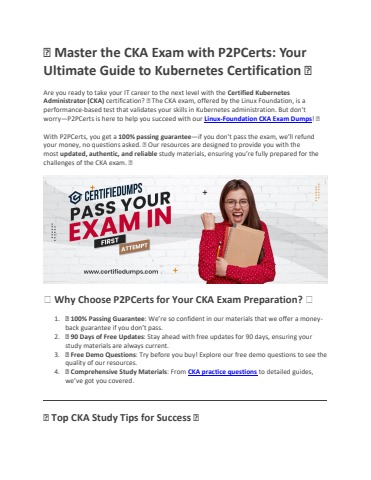 CKA Exam Article PDf