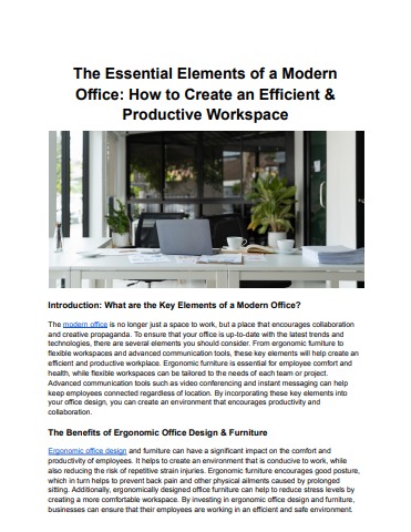 The Essential Elements of a Modern Office_ How to Create an Efficient ...