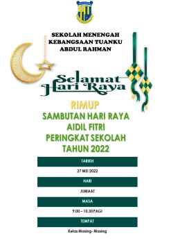 Buku Program RIMUP SAMBUTAN HARI RAYA AIDIL FITRI TAHUN 2022 ...