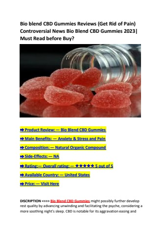 Bio blend CBD Gummies pdf 1 - bioblendgummiescbd Flip PDF | AnyFlip