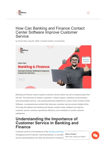 Banking and Finance Contact Center Software
