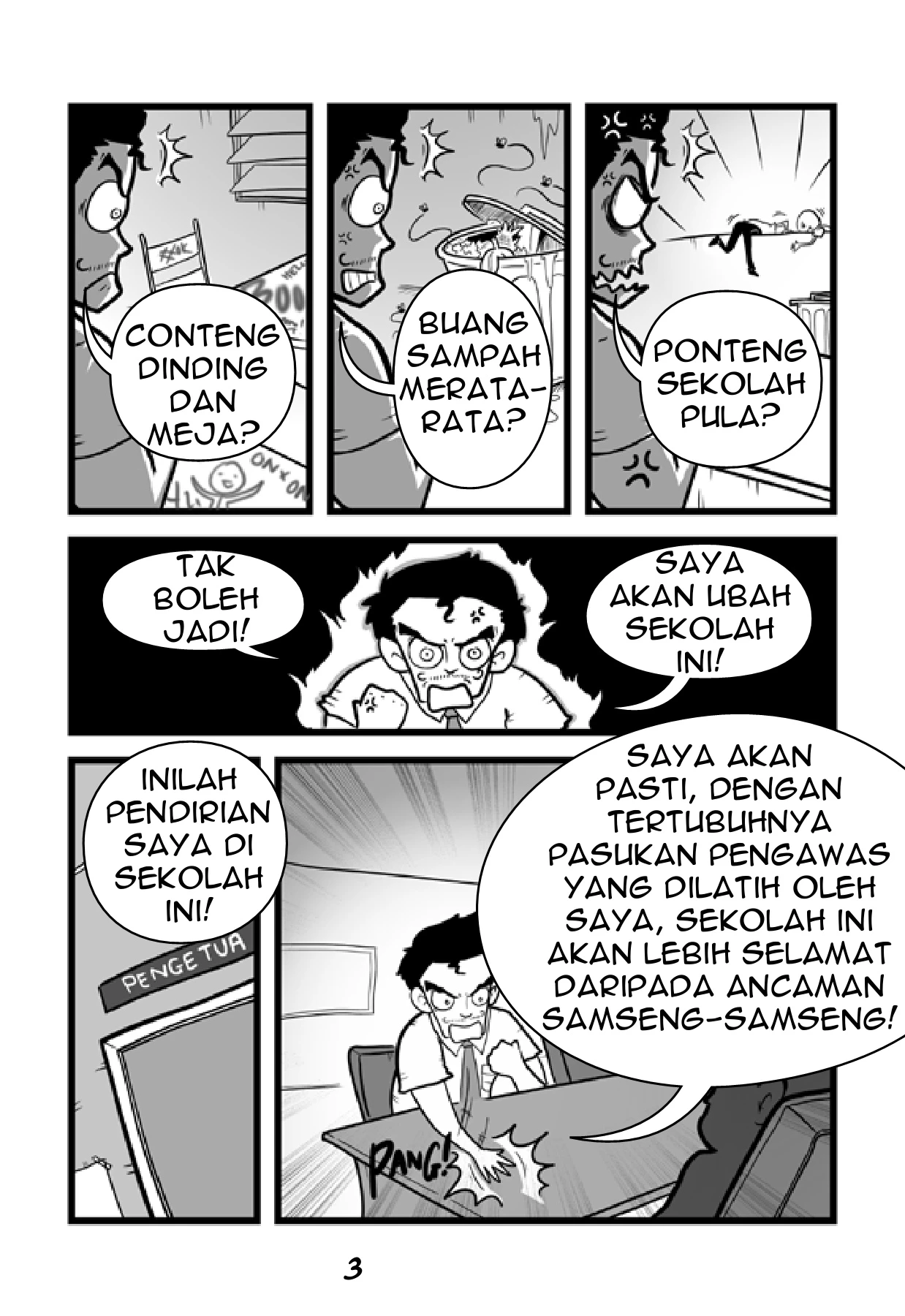 E-komik Raya Pengawas VS Samseng Sekolah