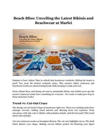 Beach Bliss_ Unveiling the Latest Bikinis and Beachwear at Marlei ...