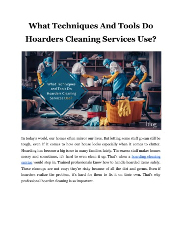 What Techniques And Tools Do Hoarders Cleaning Services Use - Rayan ...