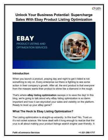 Unlock Your Business Potential Supercharge Sales With Ebay Product Listing Optimization ...