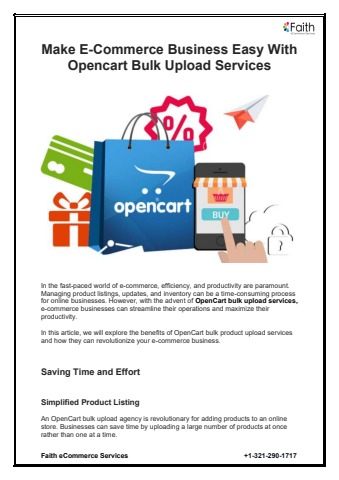 Make E-Commerce Business Easy With Opencart Bulk Upload Services - williamsmith7499 Flip PDF ...