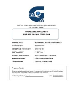 Kerja Kursus GWCP 1042. NASRUL IRSYAD - nasrulmuhd0015 | Membalik PDF Dalam talian | AnyFlip