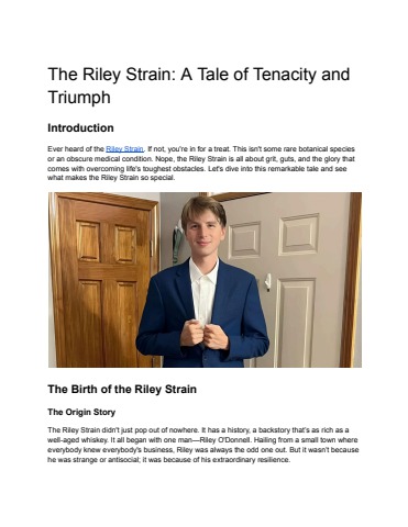 The Riley Strain: A Tale of Tenacity and Triumph - unitedstatesofworld1 ...