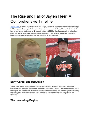 The Rise and Fall of Jaylen Fleer_ A Comprehensive Timeline ...