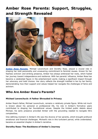 Amber Rose Parents_ Support, Struggles, and Strength Revealed