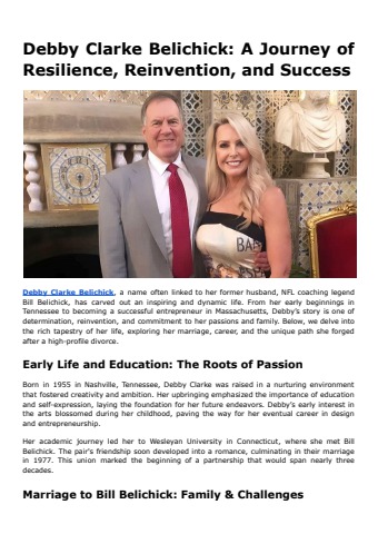 Debby Clarke Belichick_ A Journey of Resilience, Reinvention, and Success