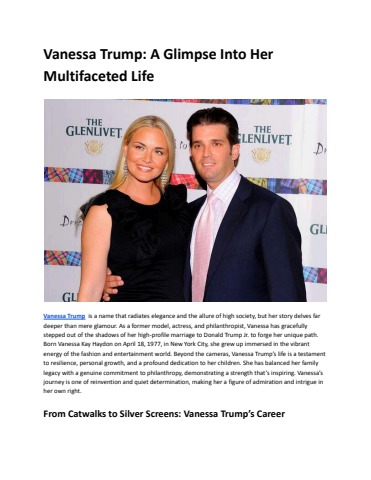 Vanessa Trump_ A Glimpse Into Her Multifaceted Life