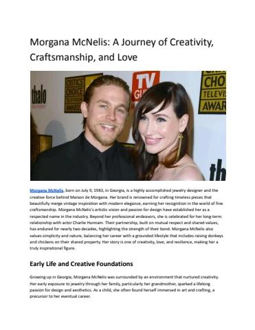 Morgana McNelis_ A Journey of Creativity, Craftsmanship, and Love