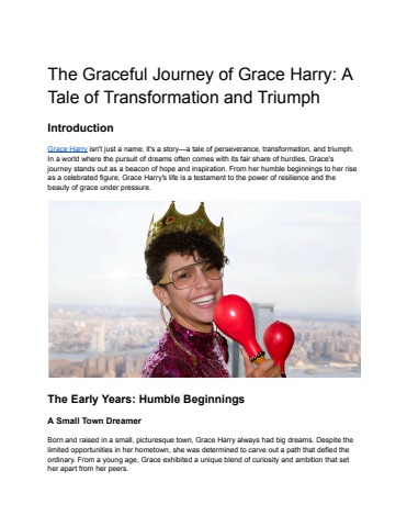 The Graceful Journey of Grace Harry_ A Tale of Transformation and ...