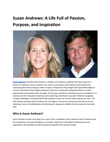 Susan Andrews_ A Life Full of Passion, Purpose, and Inspiration ...