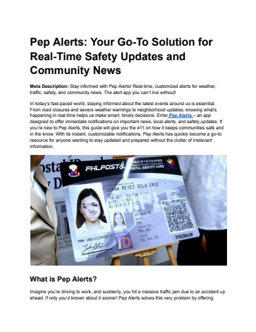 Pep Alerts_ Your Go-To Solution for Real-Time Safety Updates and ...