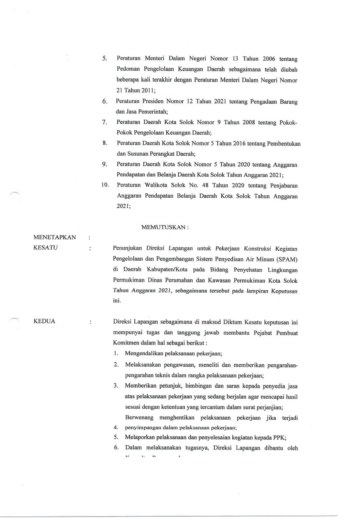 26. SK DIREKSI LAPANGAN PEKERJAAN KONTRUKSI