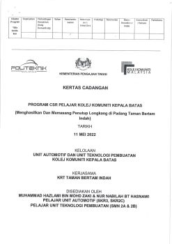 KERTAS KERJA CSR SMN & SKR 2022 - Ozzy.sebastian Flip PDF | AnyFlip