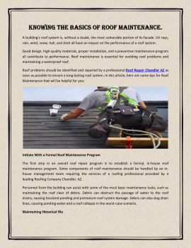 Knowing the basics of Roof Maintenance - Universal Roofing and Chimney ...
