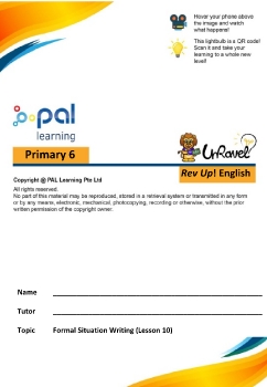 P6 Rev Up! English Formal Situational Writing WS Lesson 10 - admin Flip ...