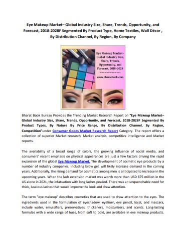 Global Eye Makeup Market Forecast to 2018-2028 - kavitakrishna98 Flip ...