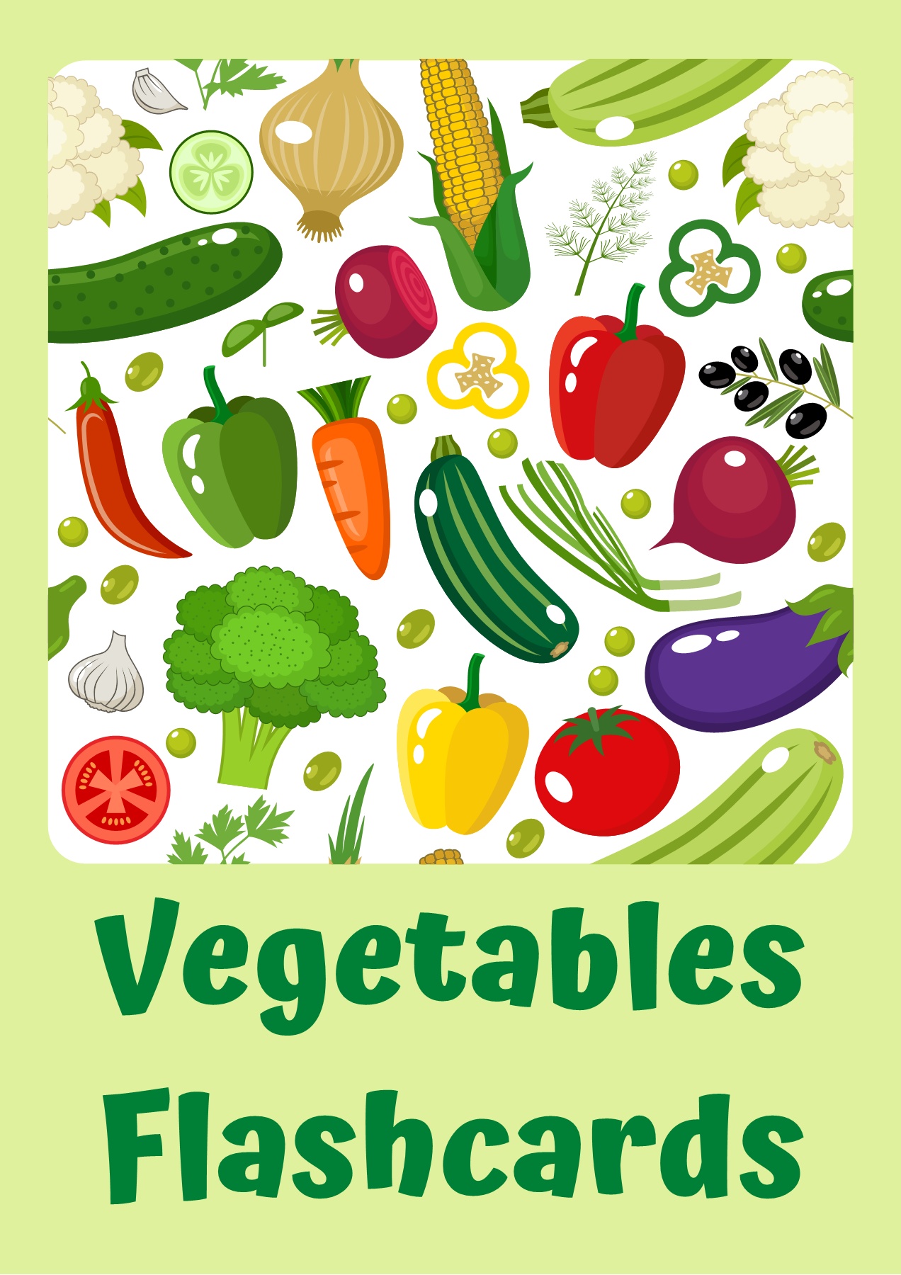Printable Vegetable Flash Cards