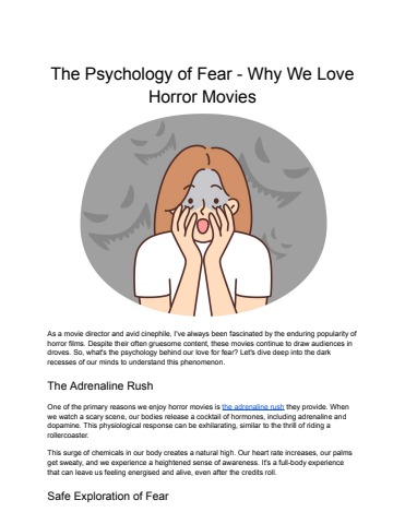 The Psychology of Fear - Why We Love Horror Movies