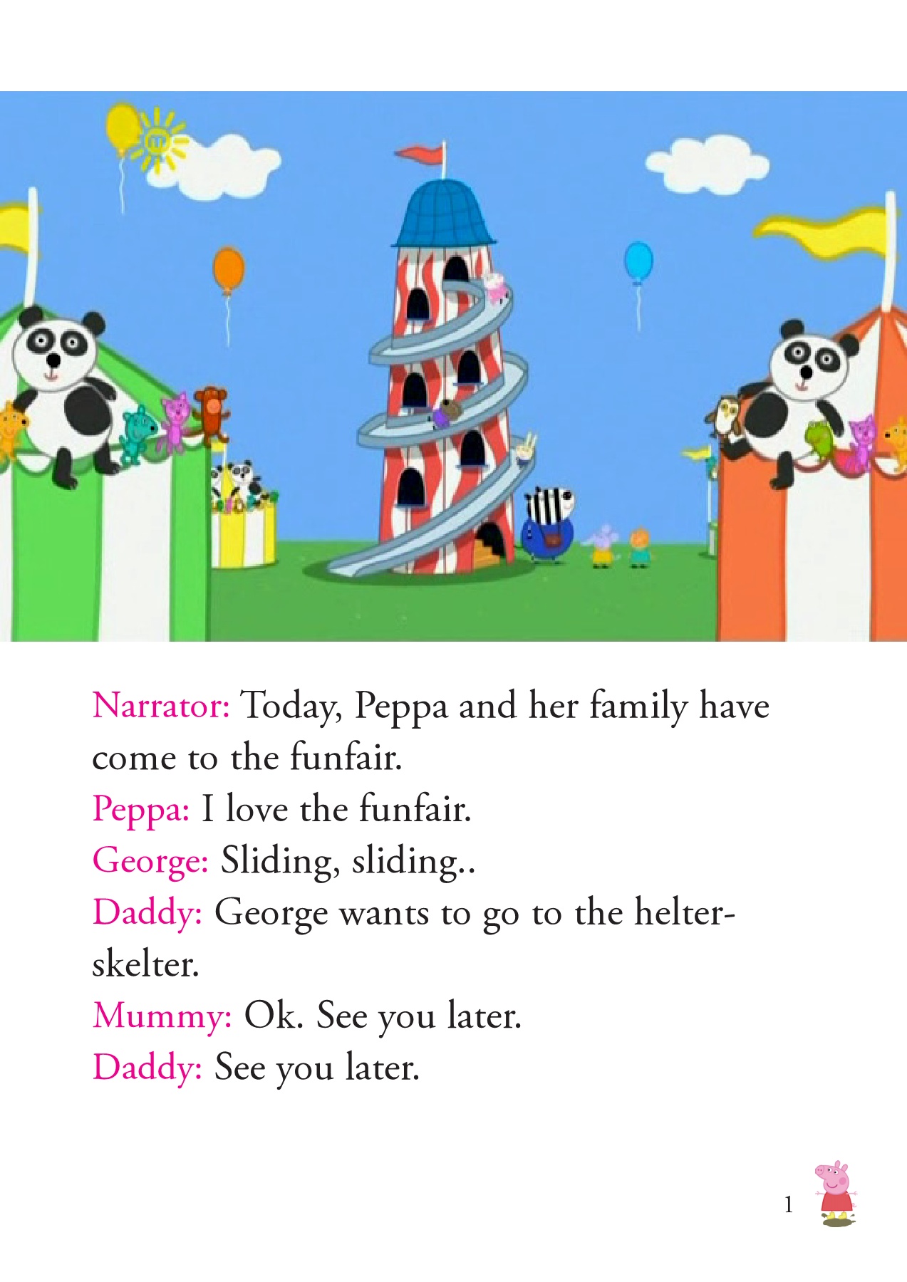 Peppa Pig English Fun Fair Clipart