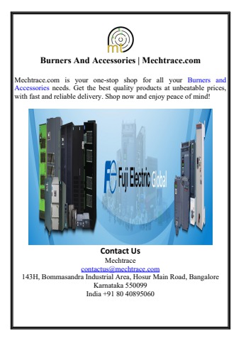 Burners And Accessories Mechtrace.com - mechtrace Flip PDF | AnyFlip
