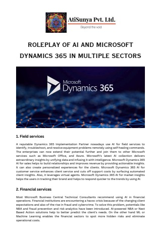 Roleplay of AI and Microsoft Dynamics 365 in Multiple Sectors