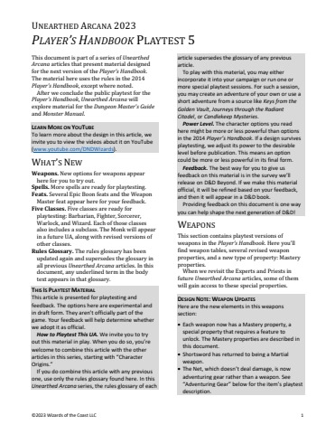 DND Players Handbook 2023 PlayTest v5 - rustle-09-kindly Flip PDF | AnyFlip