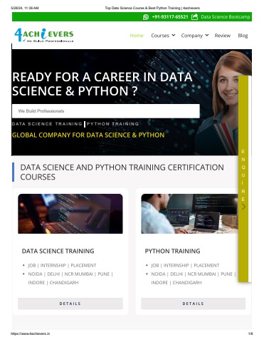 python data science course in noida - 4achievers.in Flip PDF | AnyFlip