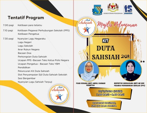 Buku Program Majlis Peluncuran Kit Duta Sahsiah