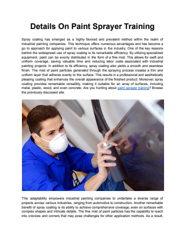 Details On Paint Sprayer Training - itfermoiconsg0 Flip PDF | AnyFlip