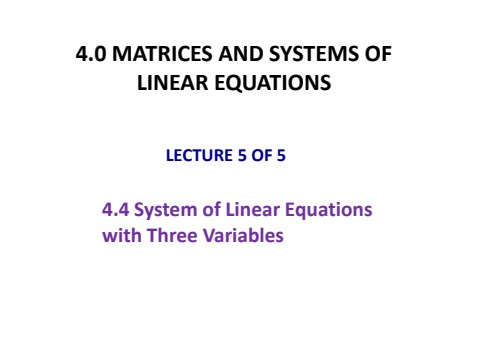 SM015 Chapter 4 (Lecture 5 of 5) - LIM TENG KEE KM-Pensyarah Flip PDF ...