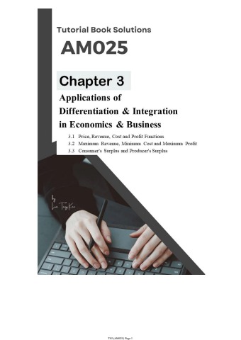 AM025 - Tutorial Solutions 3.0 - LIM TENG KEE KM-Pensyarah Flip PDF | AnyFlip