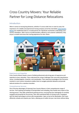 Cross Country Movers - housenboxmovers Flip PDF | AnyFlip