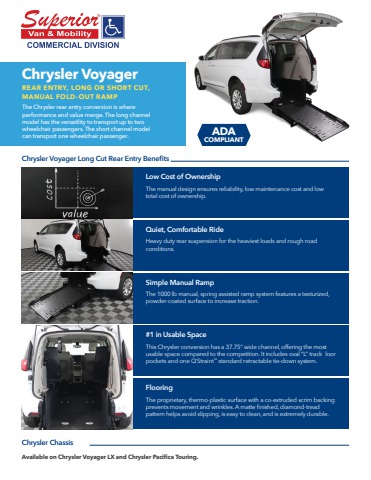 Chrysler Voyager Rear-Entry ADA Wheelchair Van from FR Conversions ...