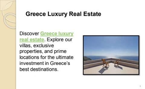 Greece Luxury Real Estate