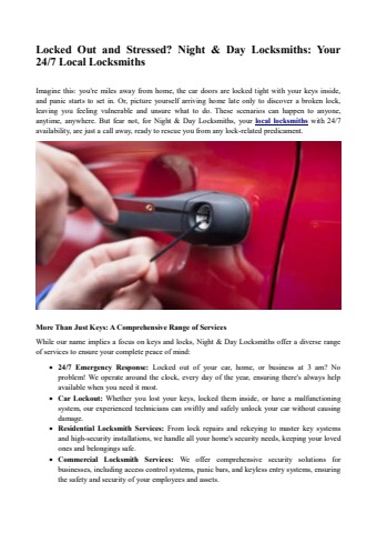 Locked Out and Stressed_ Night & Day Locksmiths_ Your 24 7 Local ...