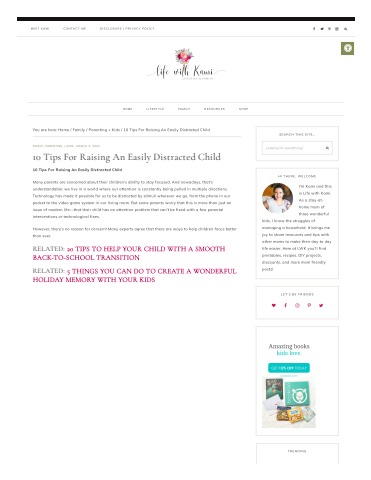 10 Tips For Raising An Easily Distracted Child