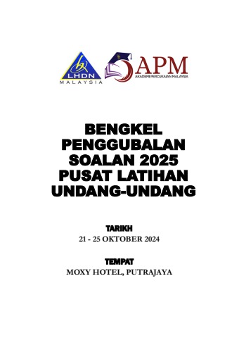 Buku Program - Bengkel Penggubalan Soalan 2025