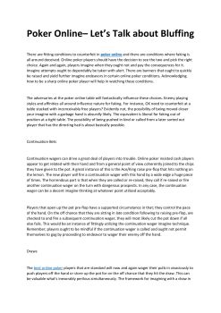 Poker Online– Let’s Talk about Bluffing - pokerlion04 Flip PDF | AnyFlip